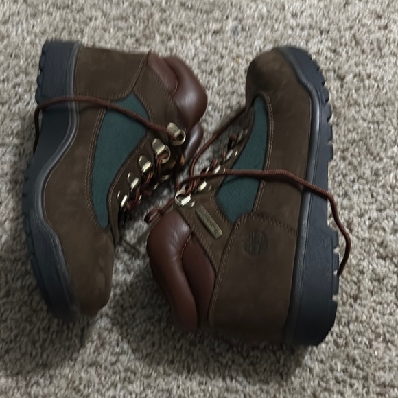 Timberland | Shoes | Timberland Brown And Teal Outdoor Boots | Poshmark